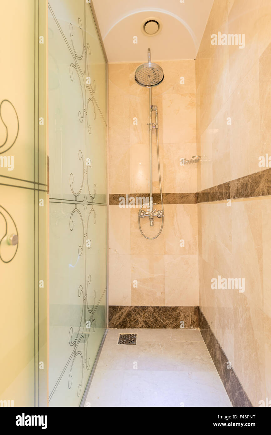 Modern bathroom interior with bathtub Stock Photo - Alamy