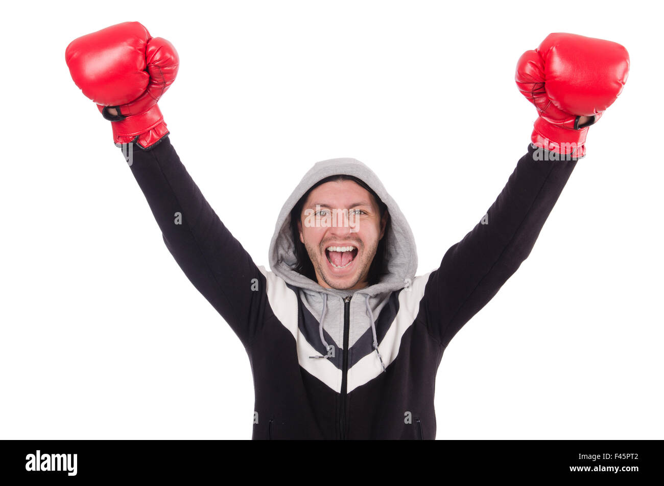Funny boxer isolated on the white Stock Photo - Alamy