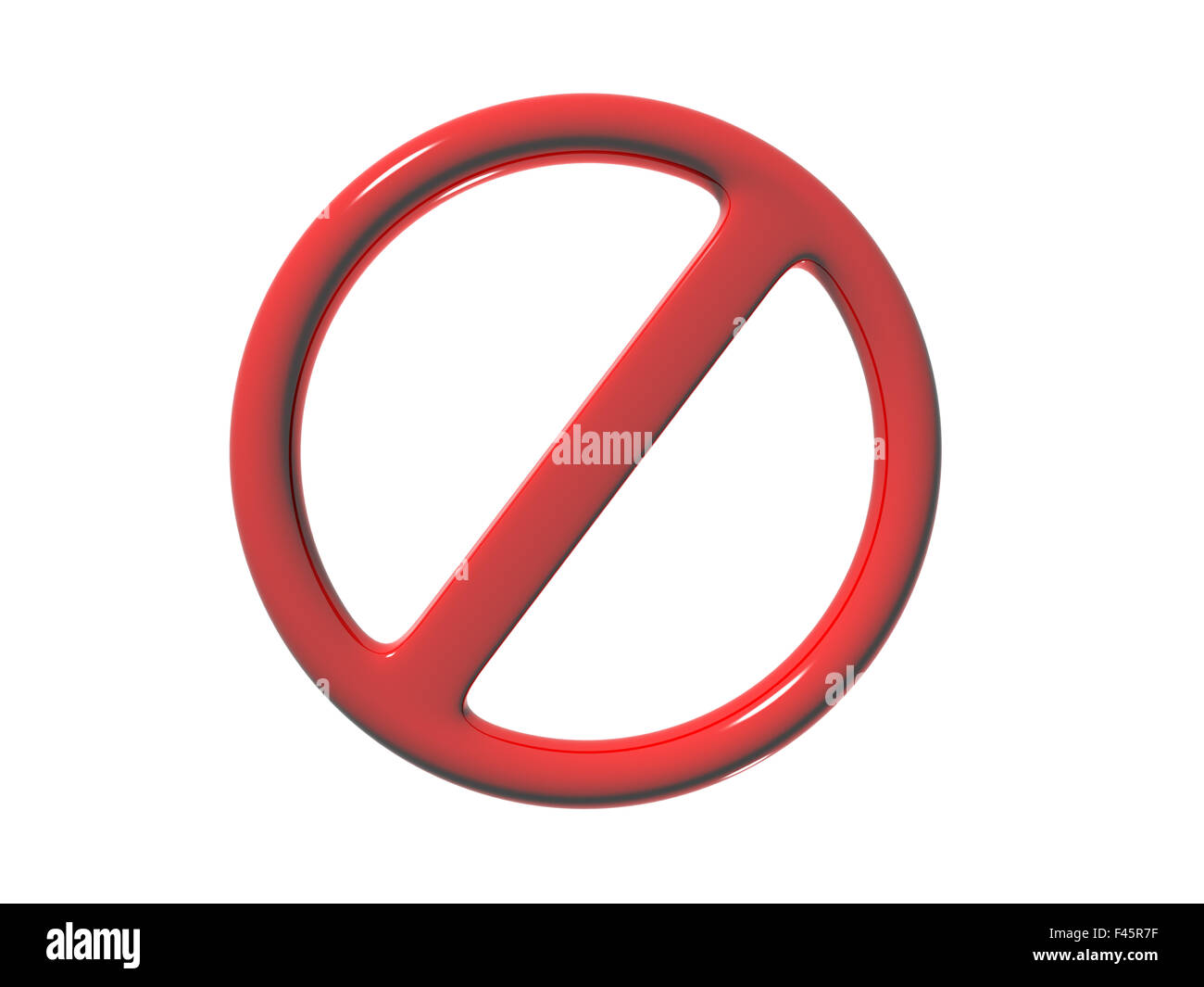 prohibition sign on a white background. 3d Stock Photo - Alamy
