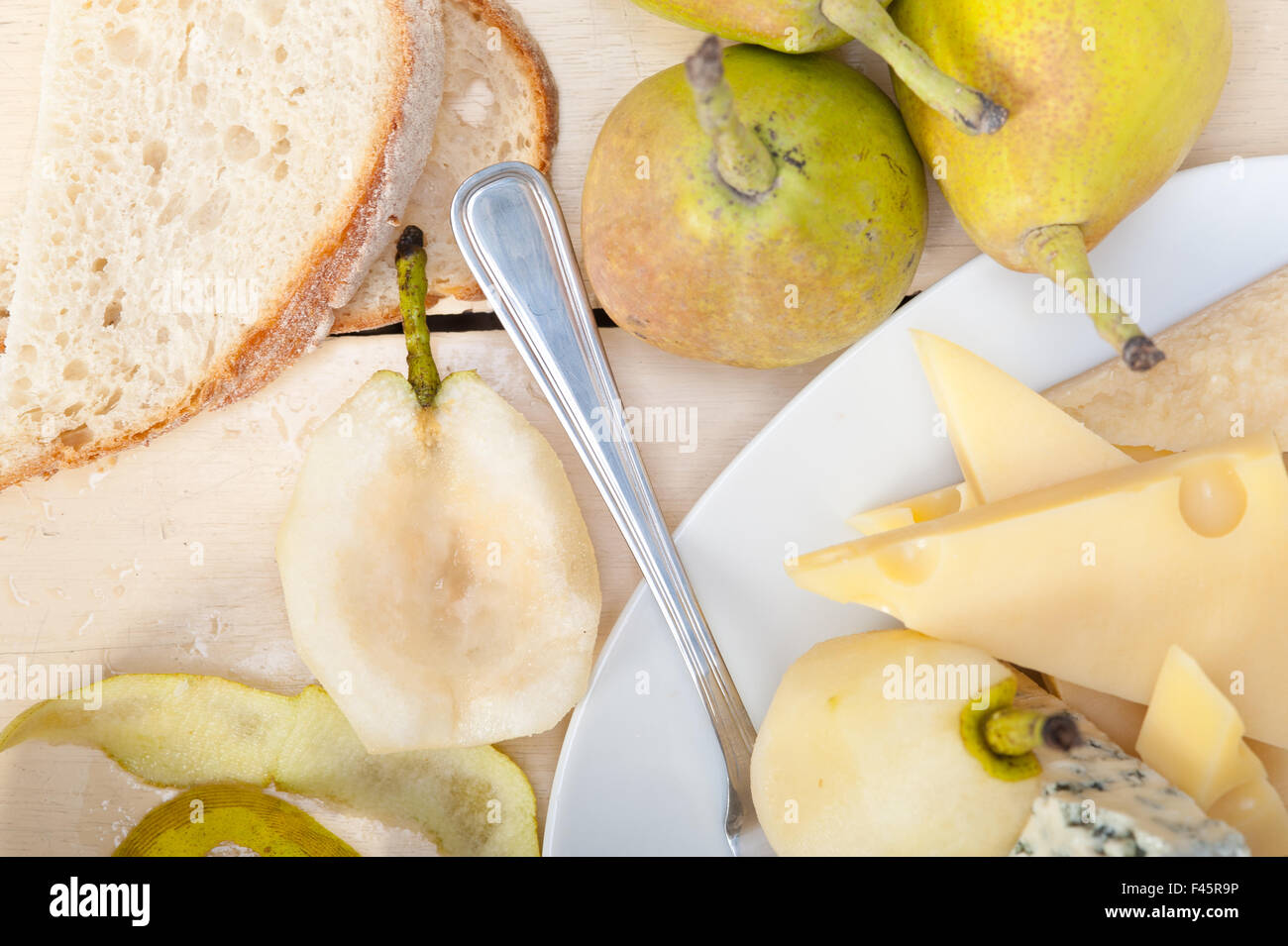 fresh pears and cheese Stock Photo - Alamy