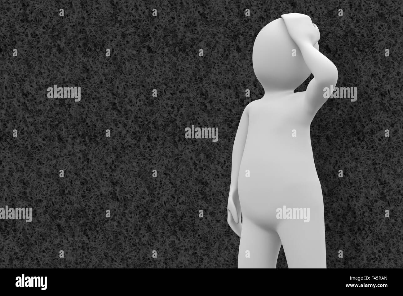 Composite image of white character thinking Stock Photo - Alamy