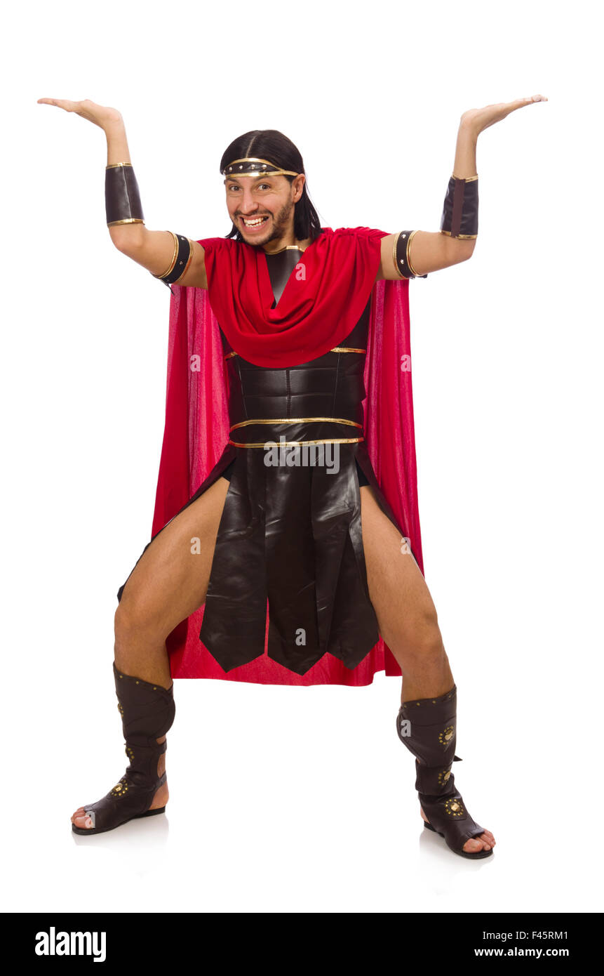 Gladiator isolated on white Stock Photo - Alamy