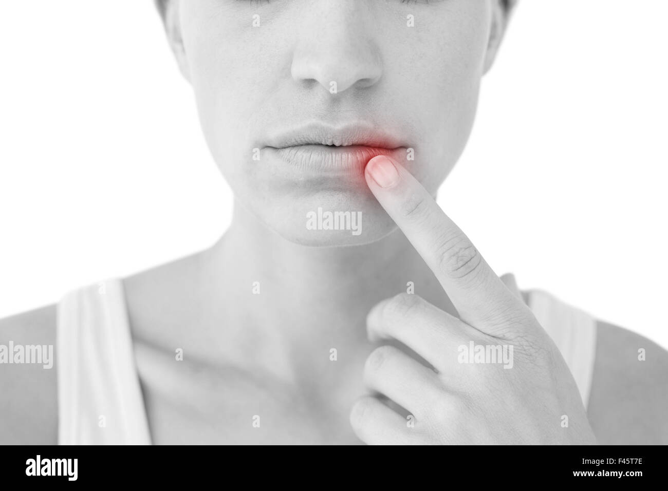 Finger on the lip hi-res stock photography and images - Alamy