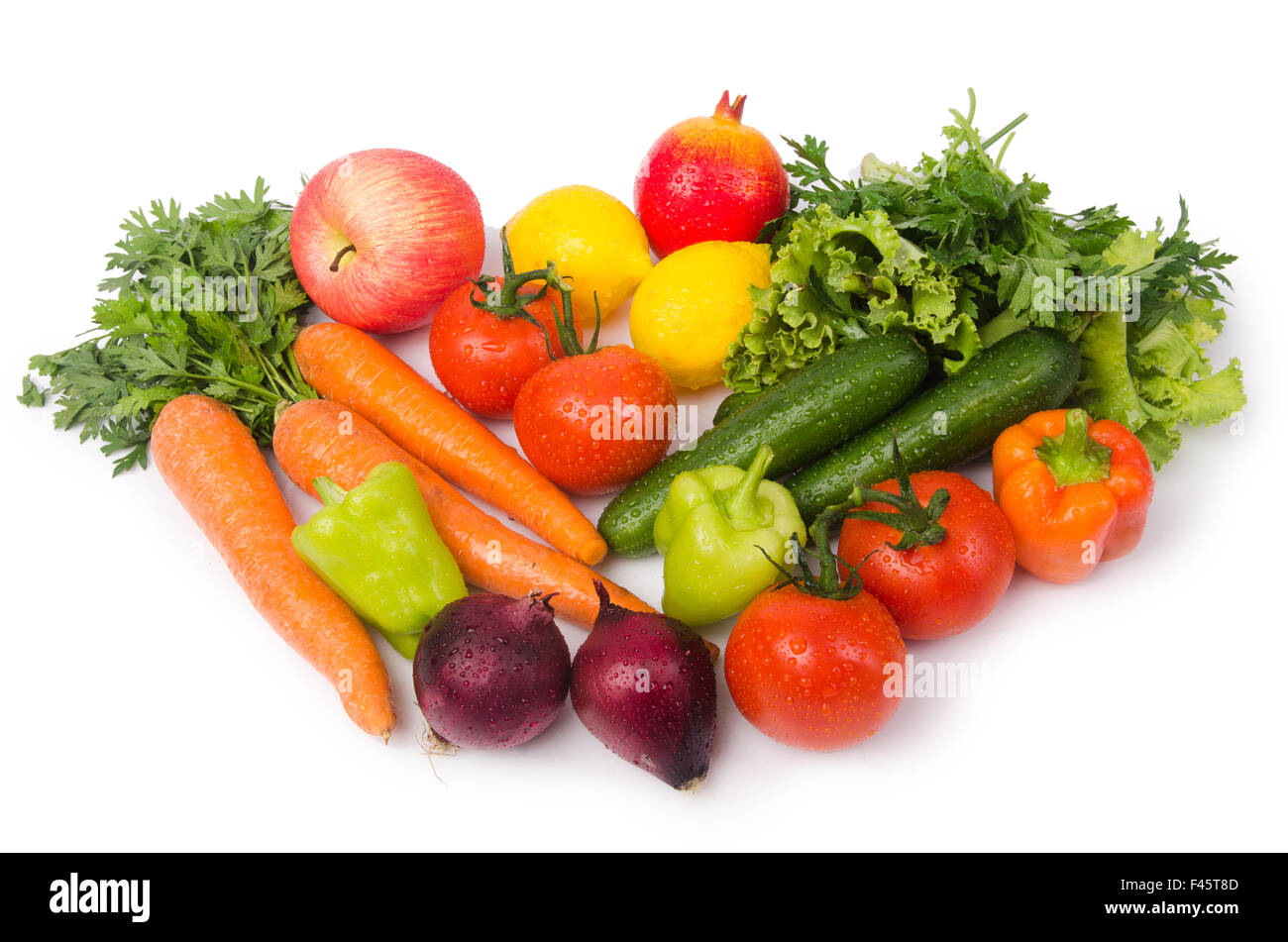 Assorted vegetables isolated on the white Stock Photo - Alamy
