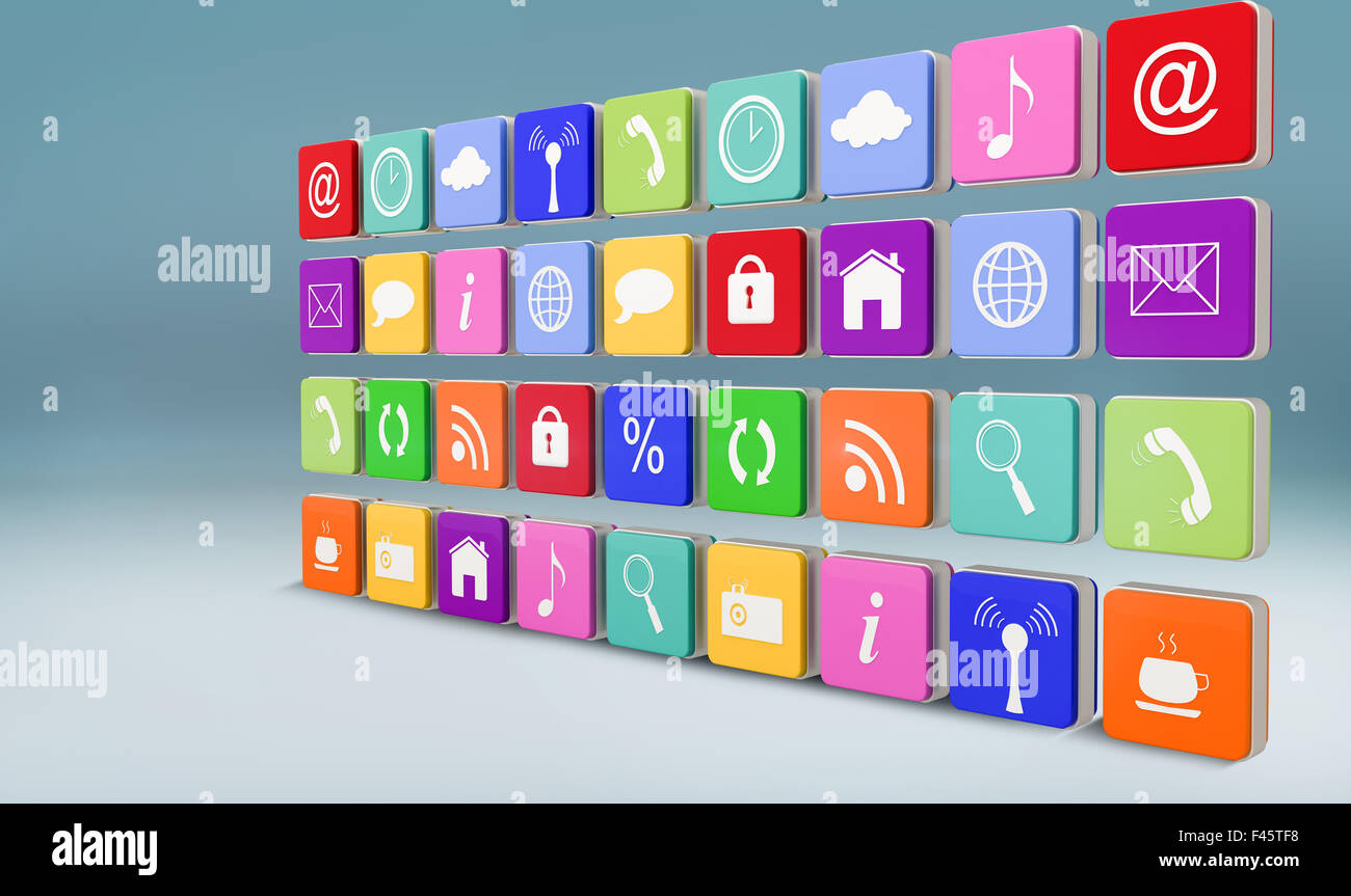 Composite image of app wall Stock Photo - Alamy