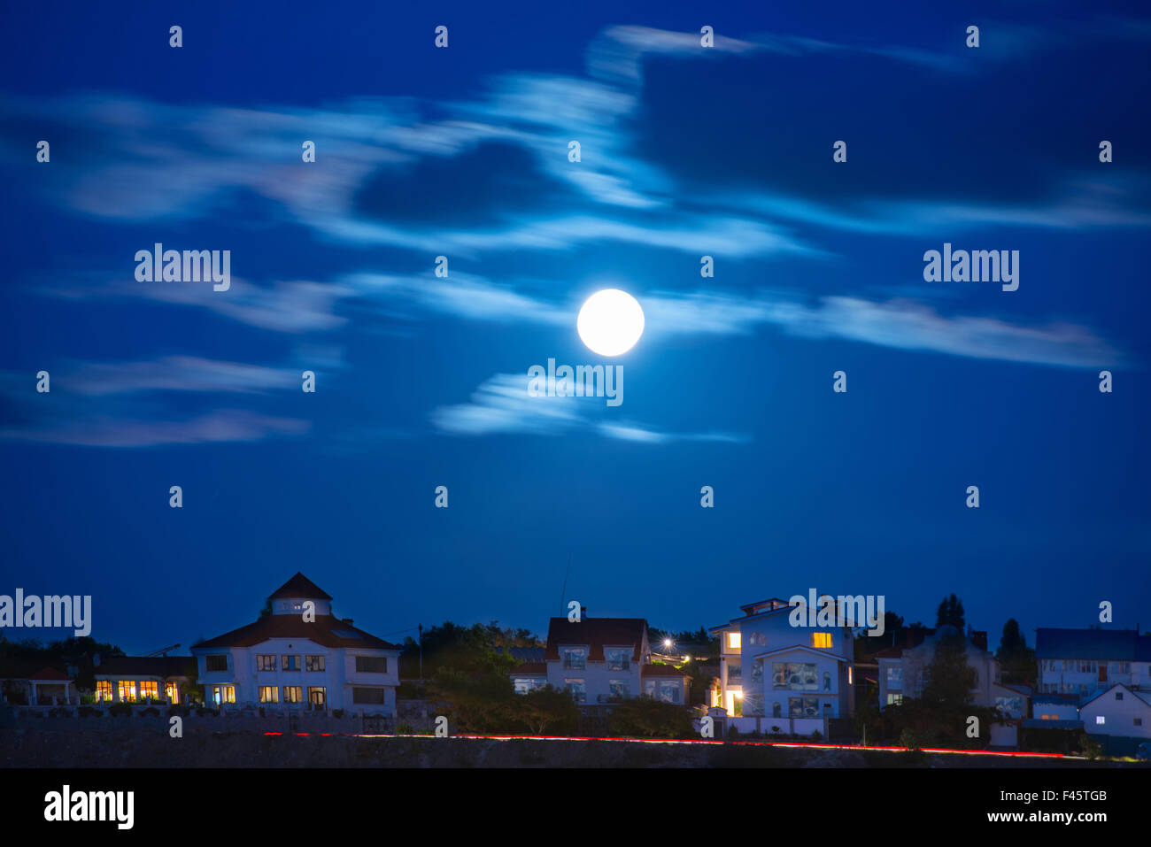 Beautiful big moon by river hi-res stock photography and images - Alamy