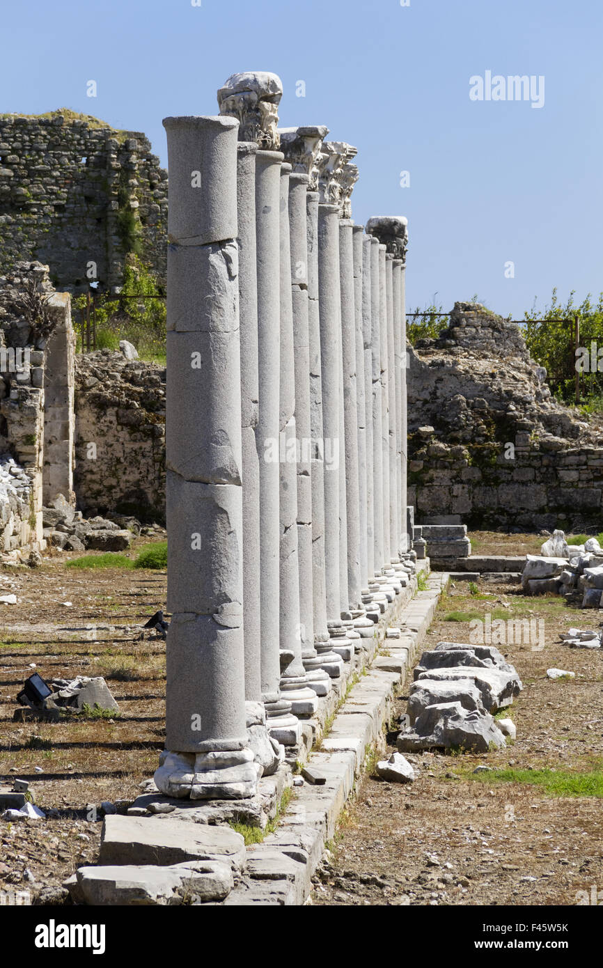 colonnaded street in Side Stock Photo - Alamy