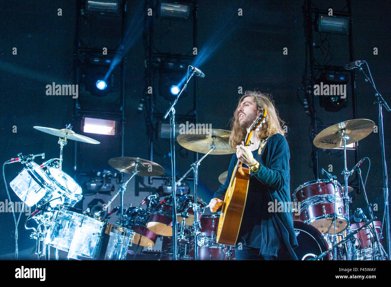 Daniel Wayne of Imagine Dragons performs on stage during Life Is ...
