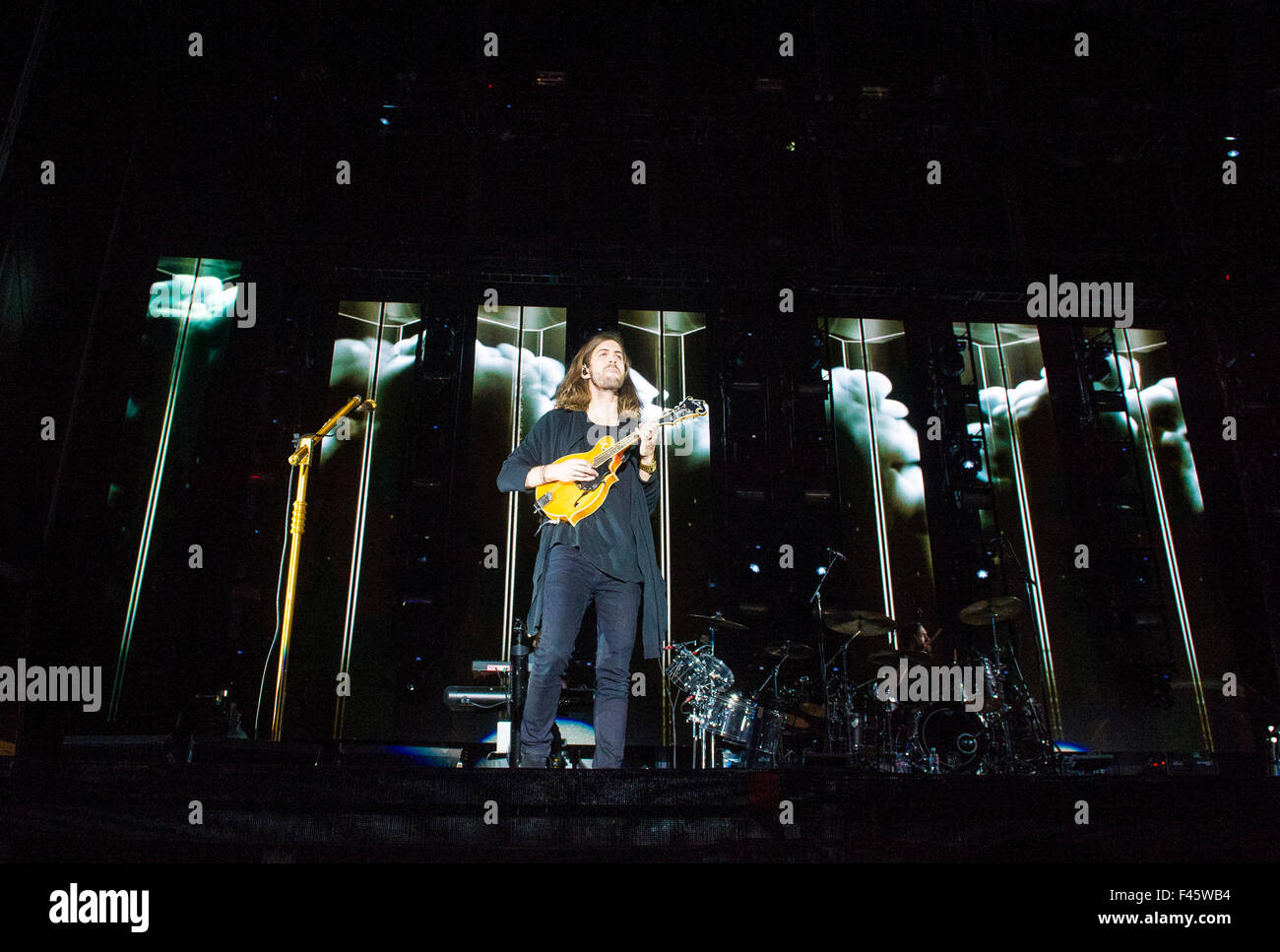 Daniel Wayne Sermon of Imagine Dragons performs on stage during Life Is ...