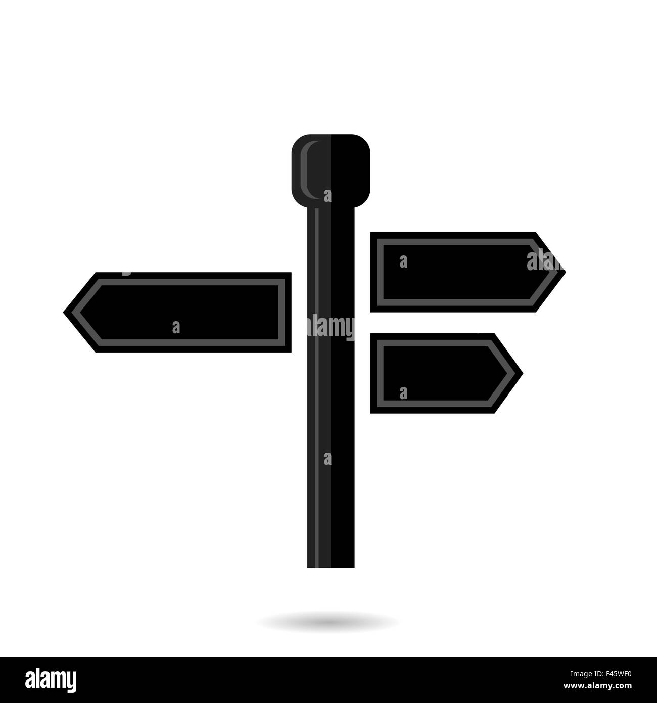 Empty signpost Black and White Stock Photos & Images - Alamy
