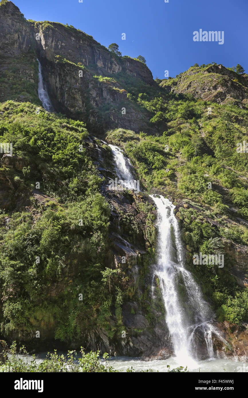Waterfall in Himalayas Stock Photo - Alamy