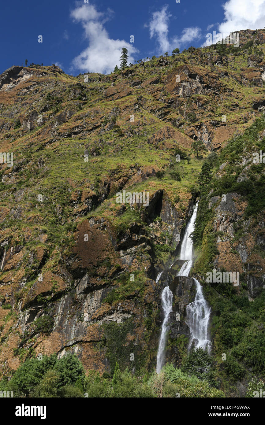 Waterfall in Himalayas Stock Photo - Alamy