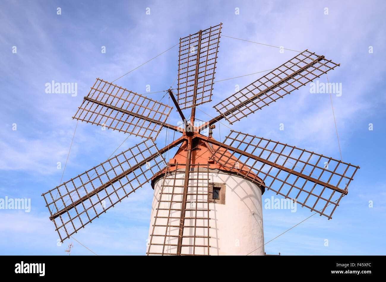 Vintage Wind Mill Stock Photo - Alamy