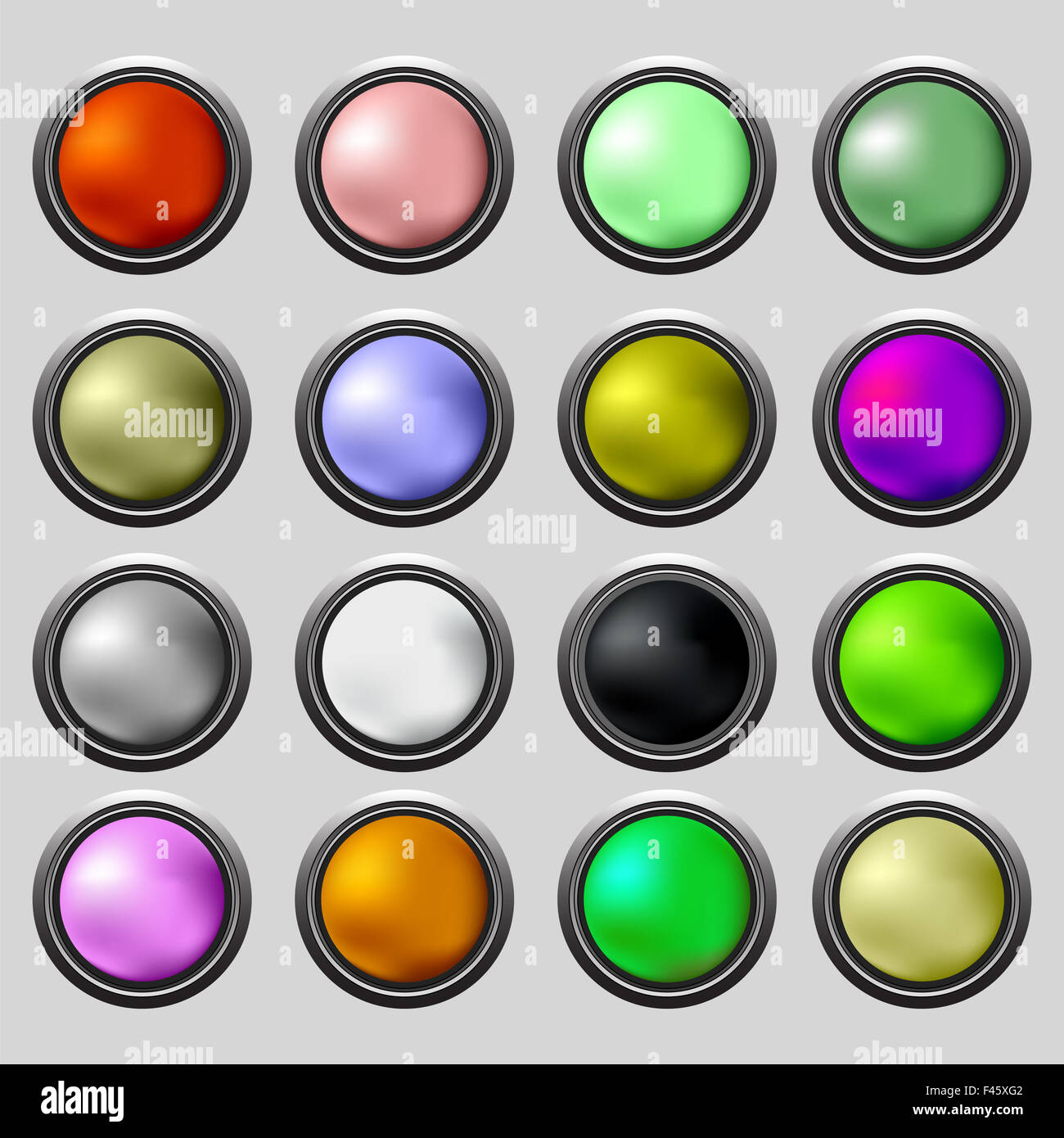 Set of Buttons Stock Photo - Alamy