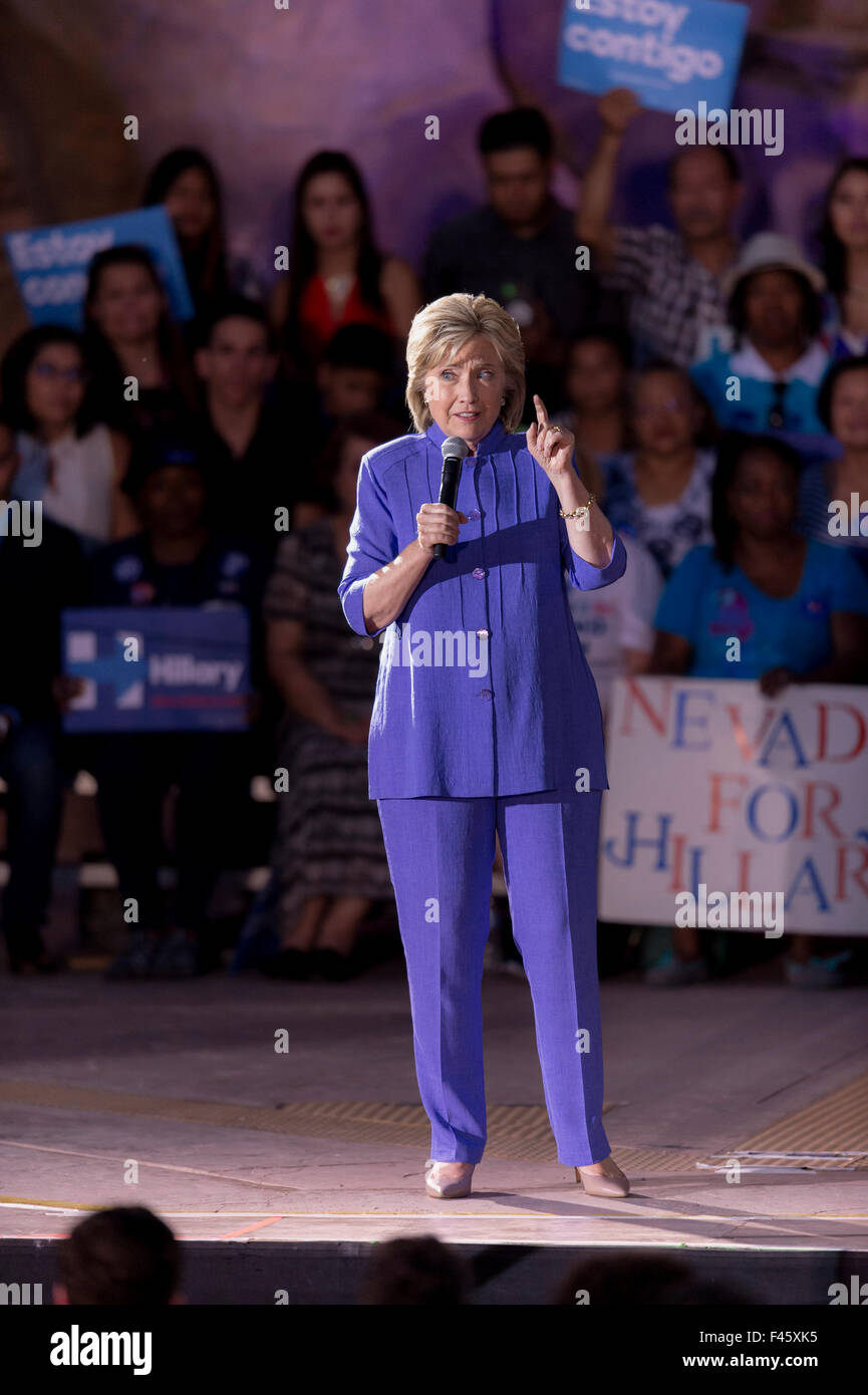 Las Vegas, Nevada, USA. 14th Oct, 2015. HILLARY CLINTON holds a rally ...