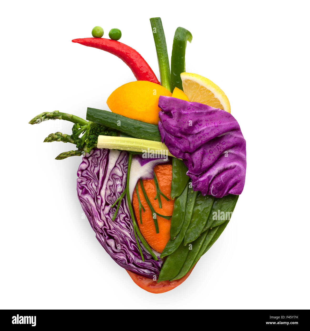 Heart fruit vegetable art hi-res stock photography and images - Alamy