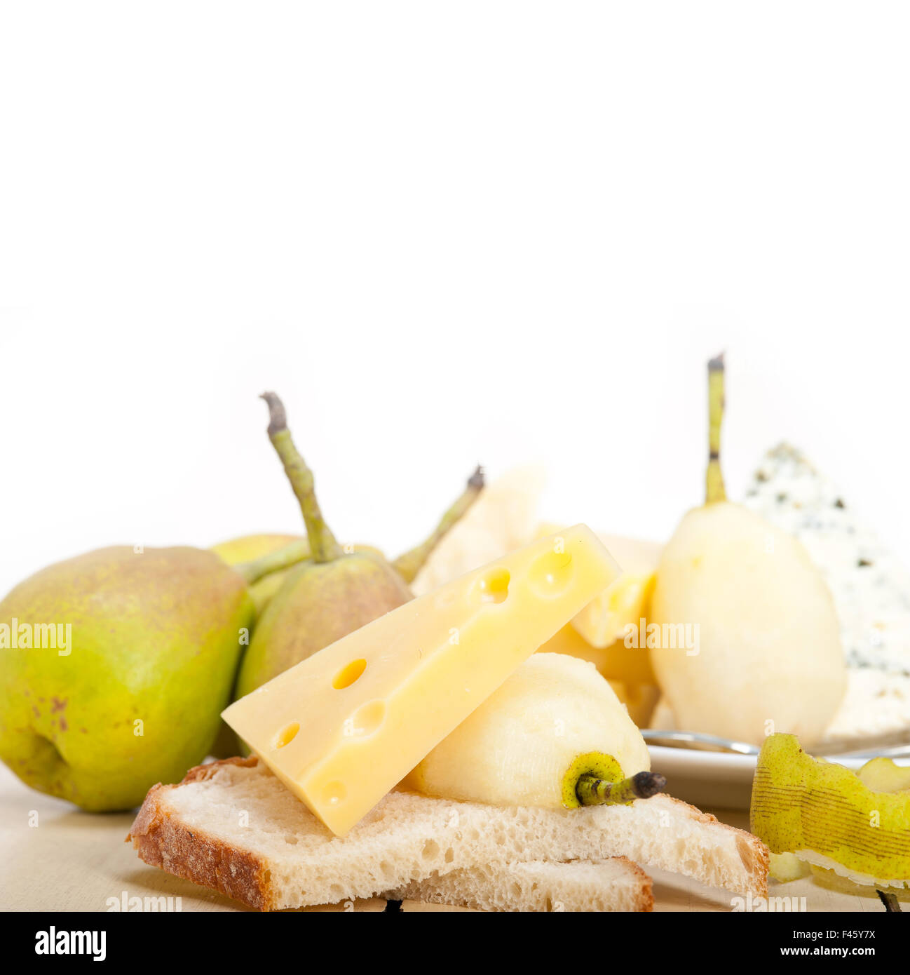 fresh pears and cheese Stock Photo - Alamy