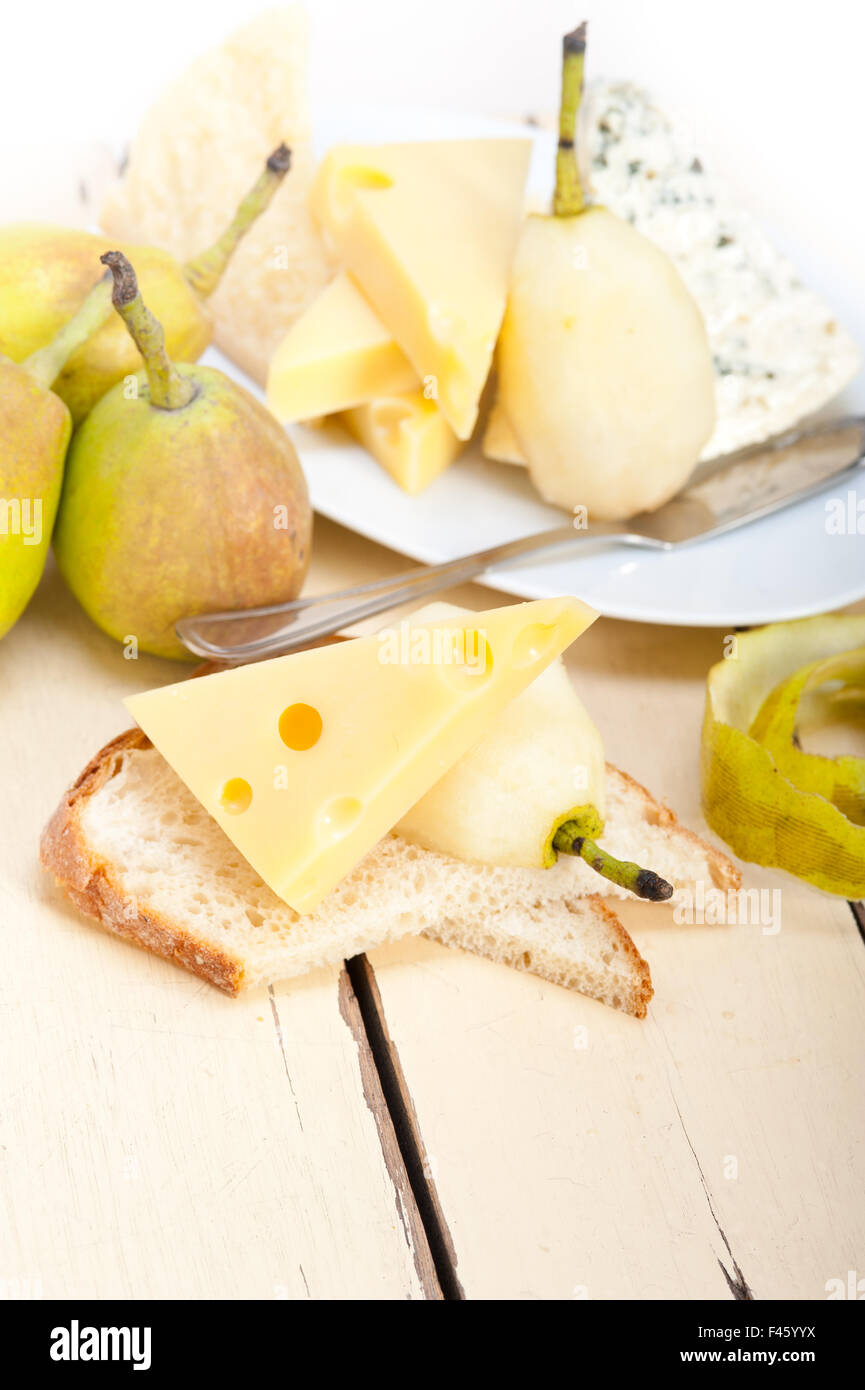 fresh pears and cheese Stock Photo - Alamy