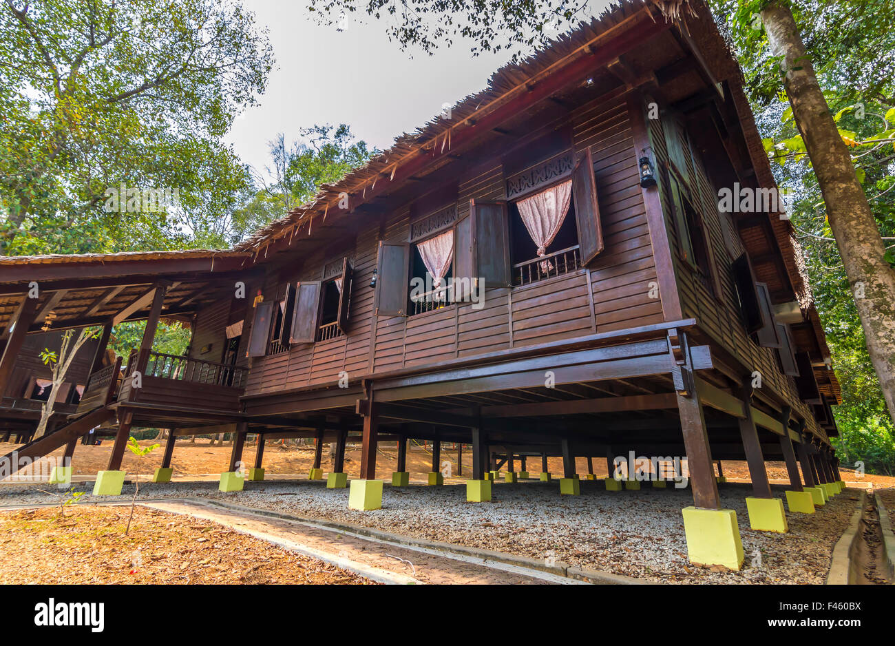 Traditional wooden house at Malaysia Stock Photo - Alamy