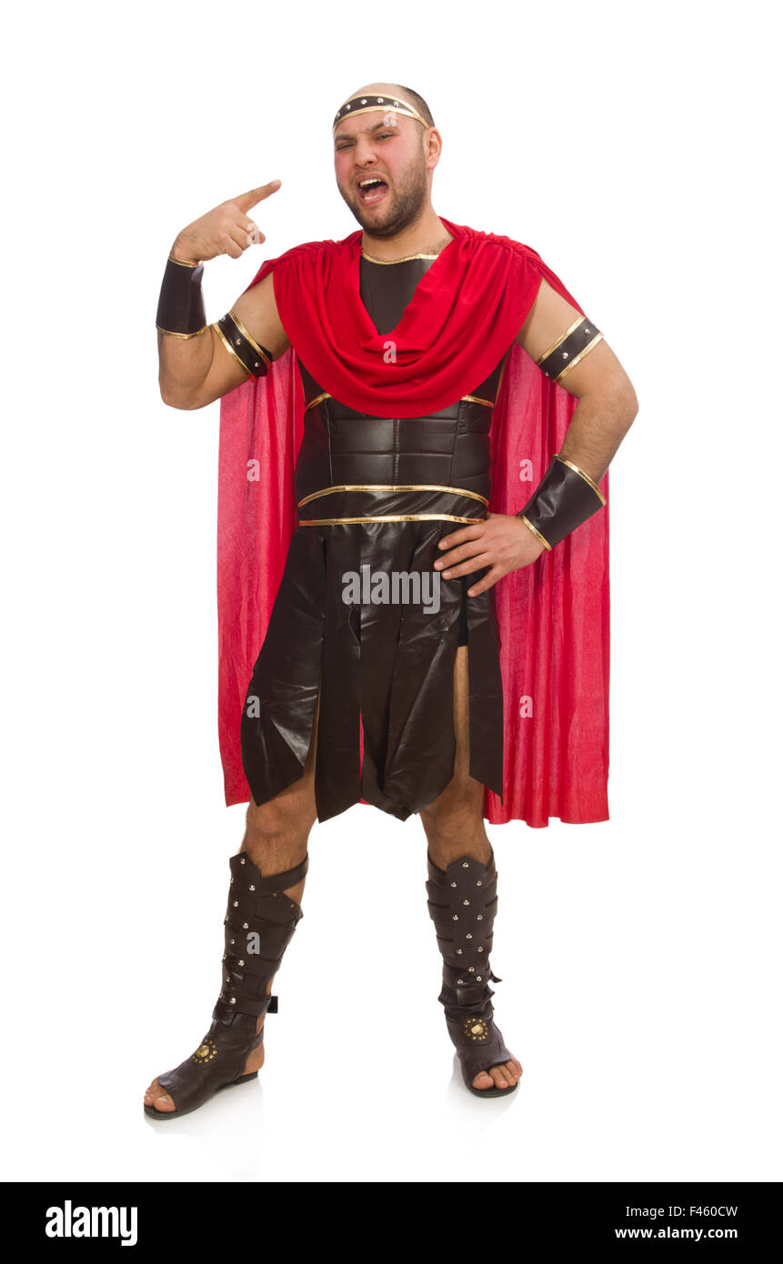 Gladiator isolated on white Stock Photo - Alamy