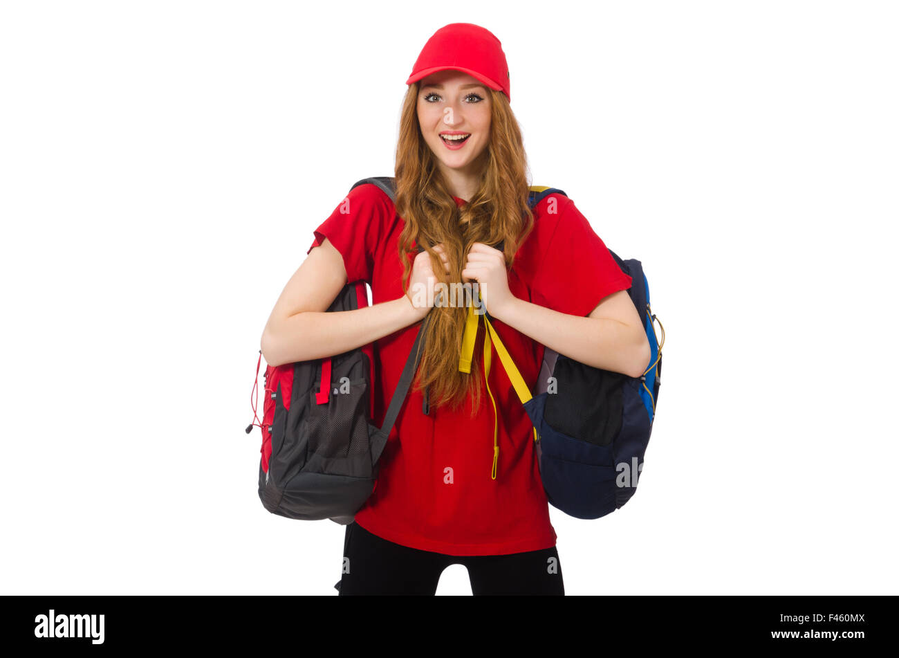 Pretty girl backpacks hi-res stock photography and images - Alamy