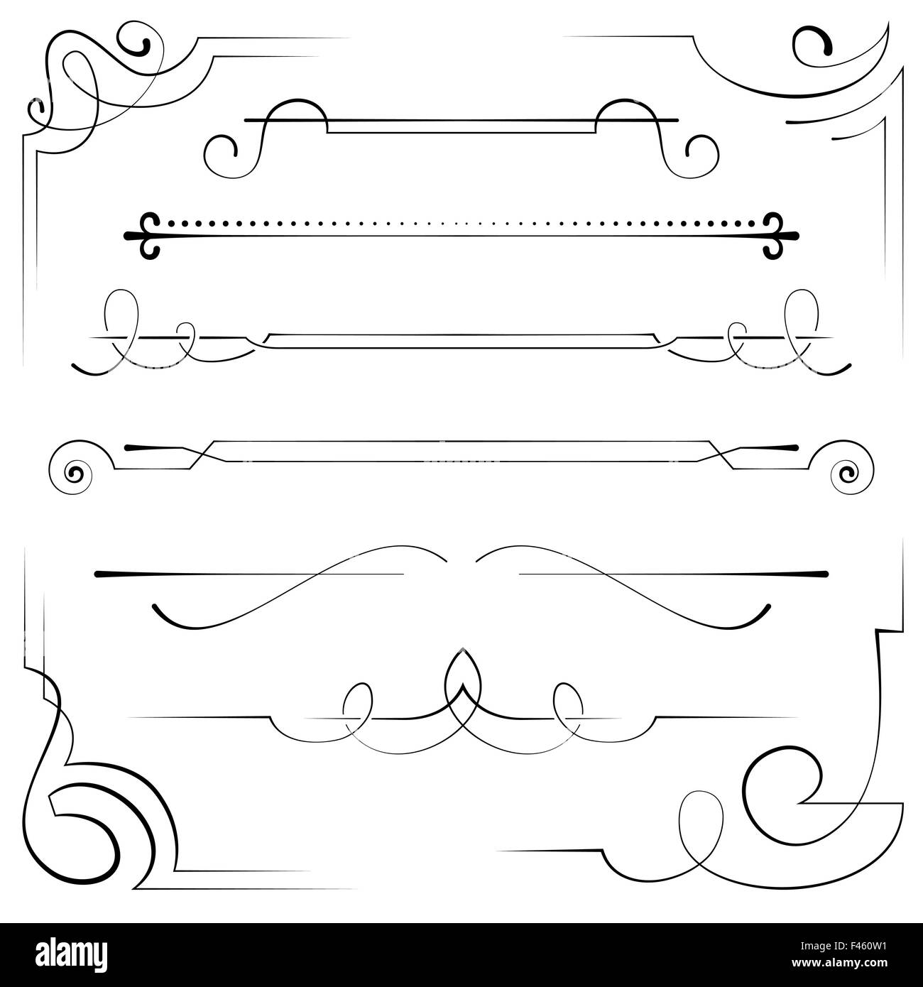 Set vector art deco Black and White Stock Photos & Images - Alamy