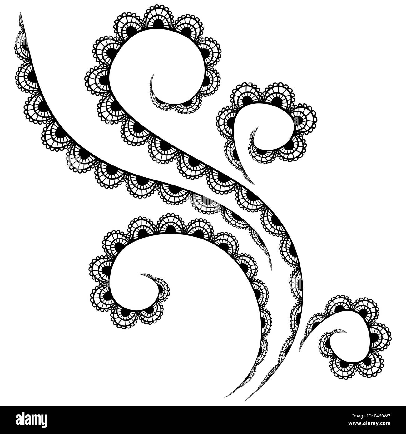 Lace pattern vector Black and White Stock Photos & Images - Alamy