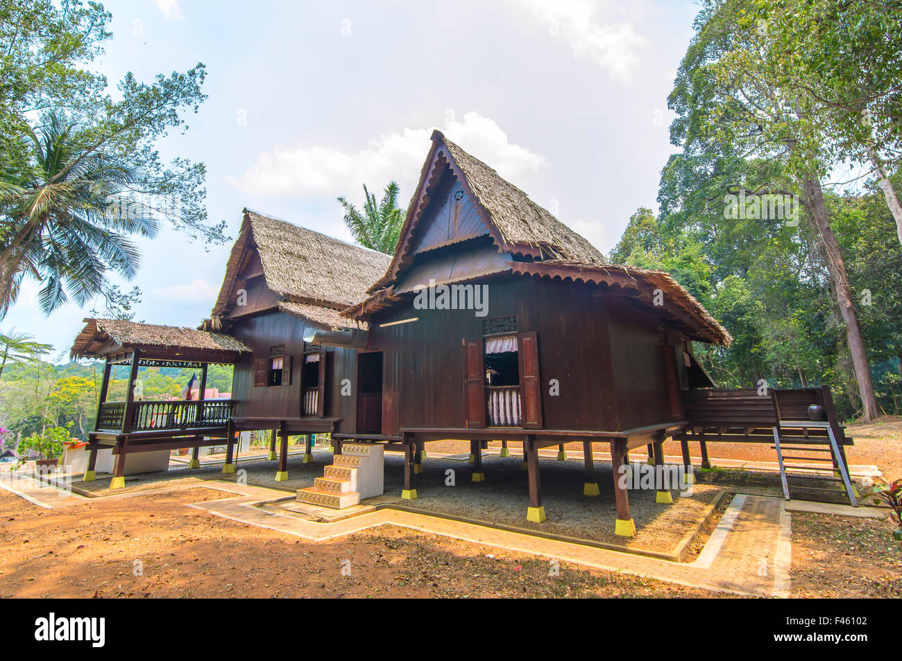 Traditional wooden house at Malaysia Stock Photo - Alamy