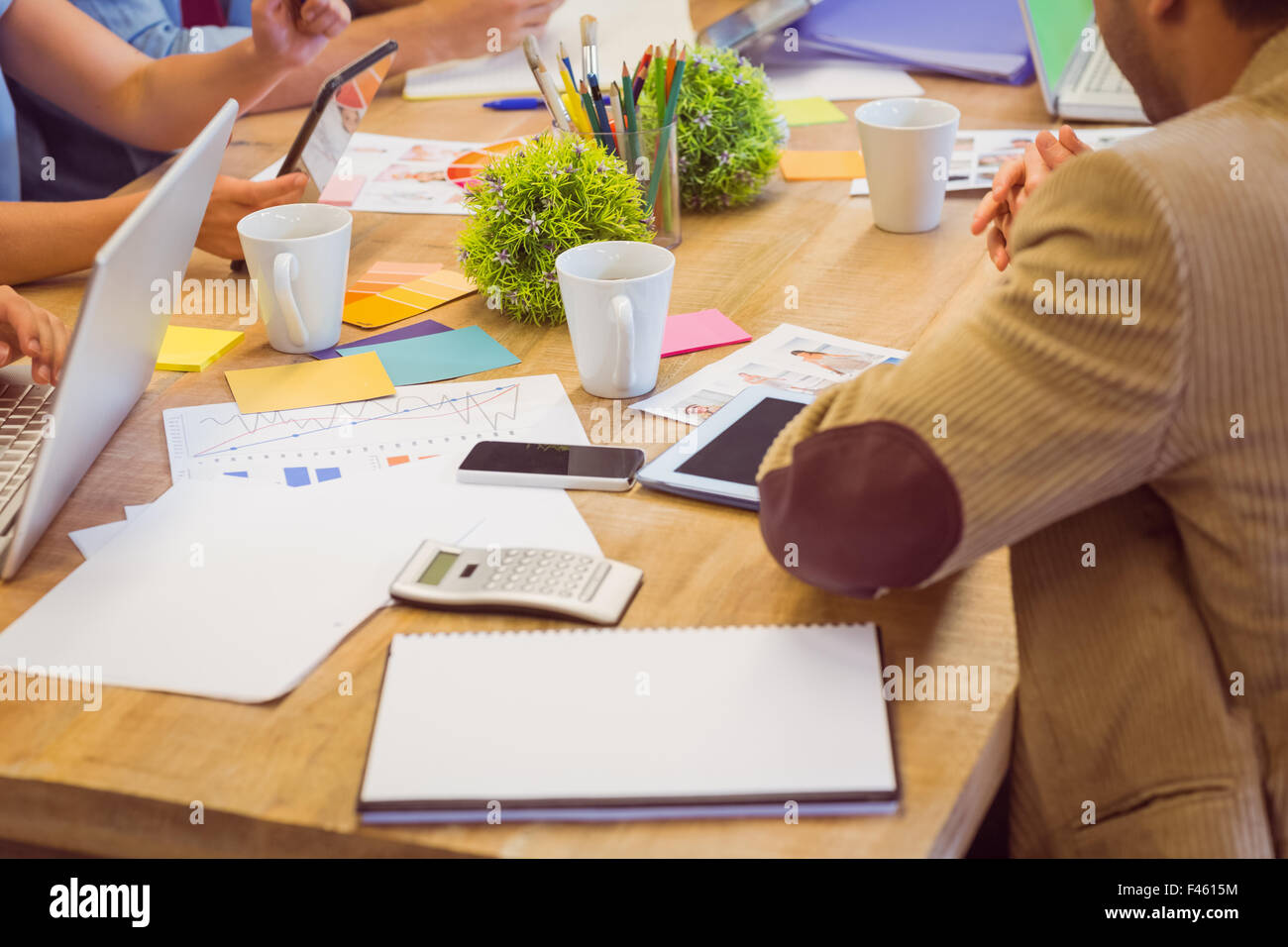 The table of a meeting Stock Photo - Alamy