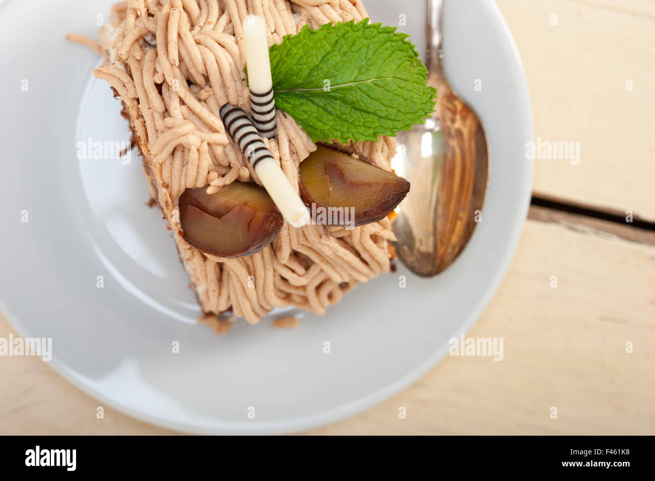 Chestnut cream cake hi-res stock photography and images - Alamy