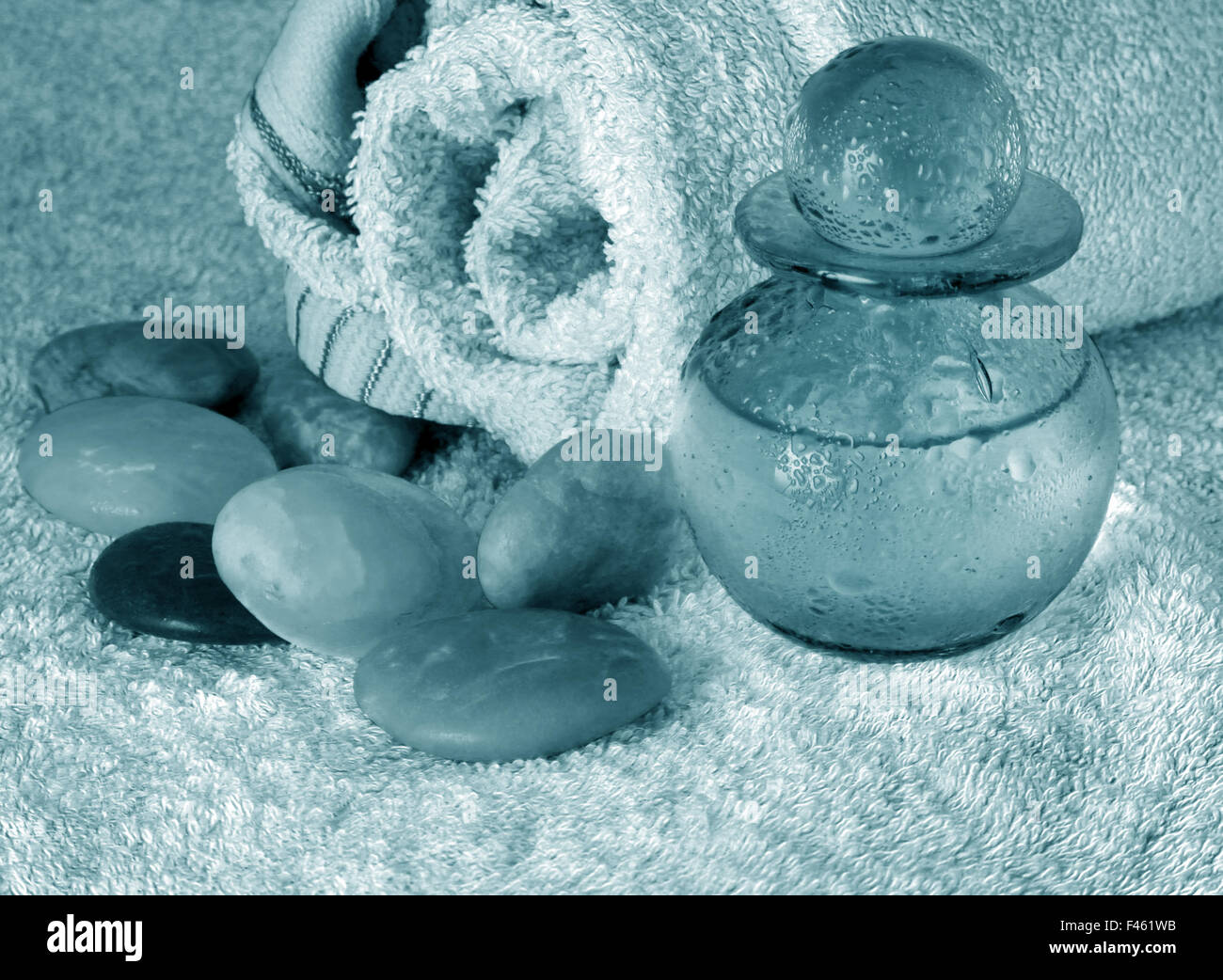 Bottle with massage oil Stock Photo - Alamy