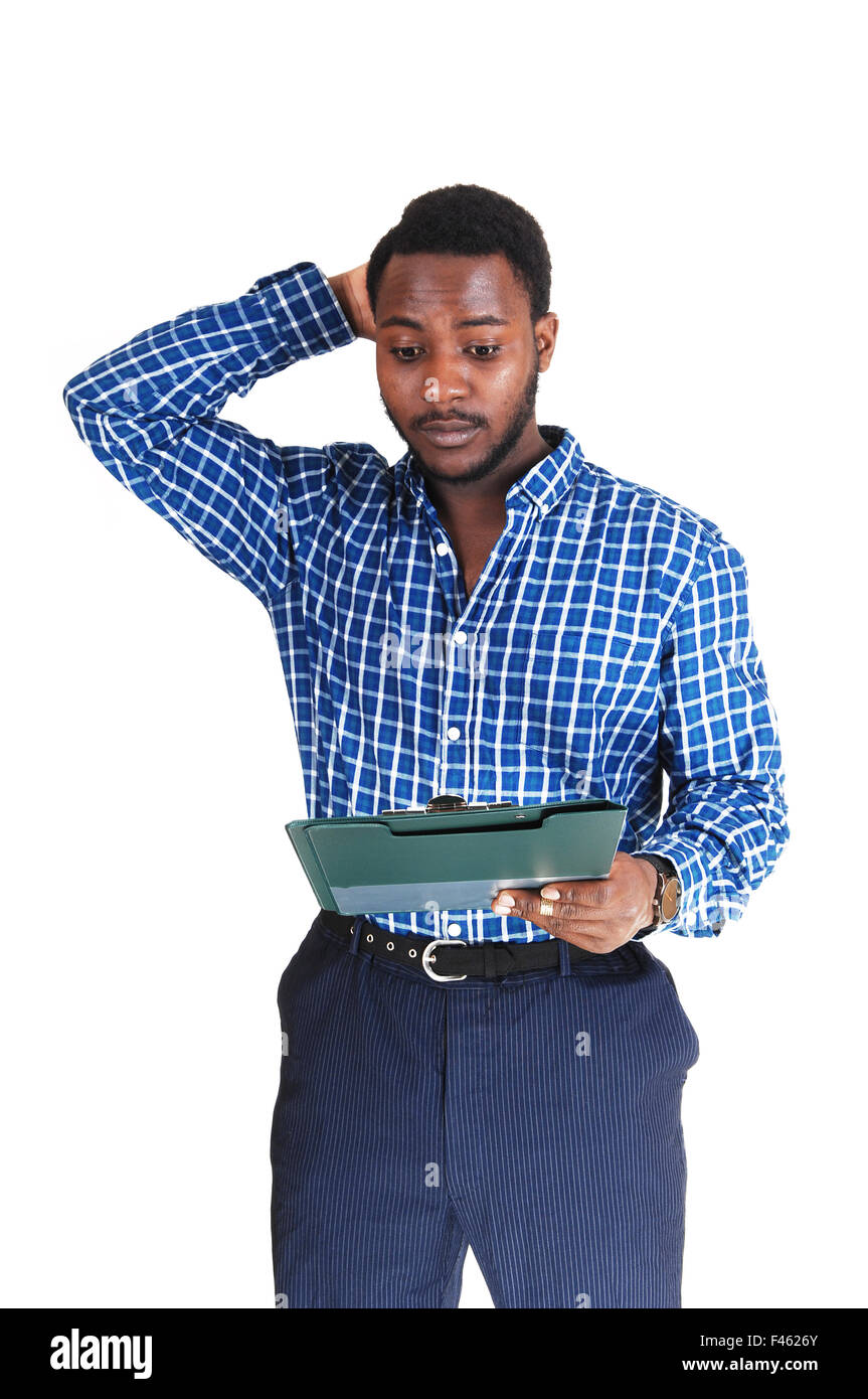 Black man having problem Stock Photo - Alamy
