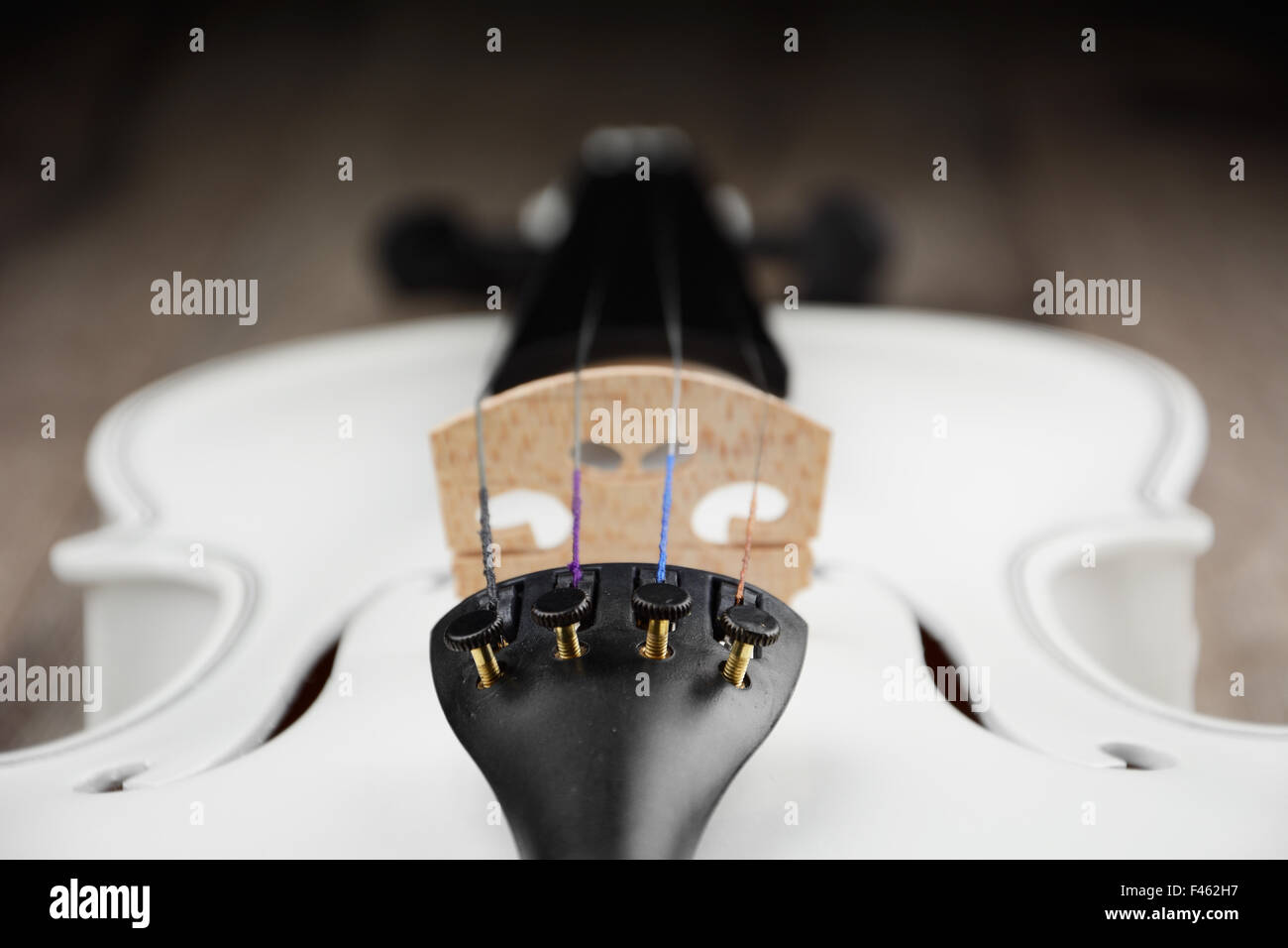 Beautiful white violin Stock Photo - Alamy