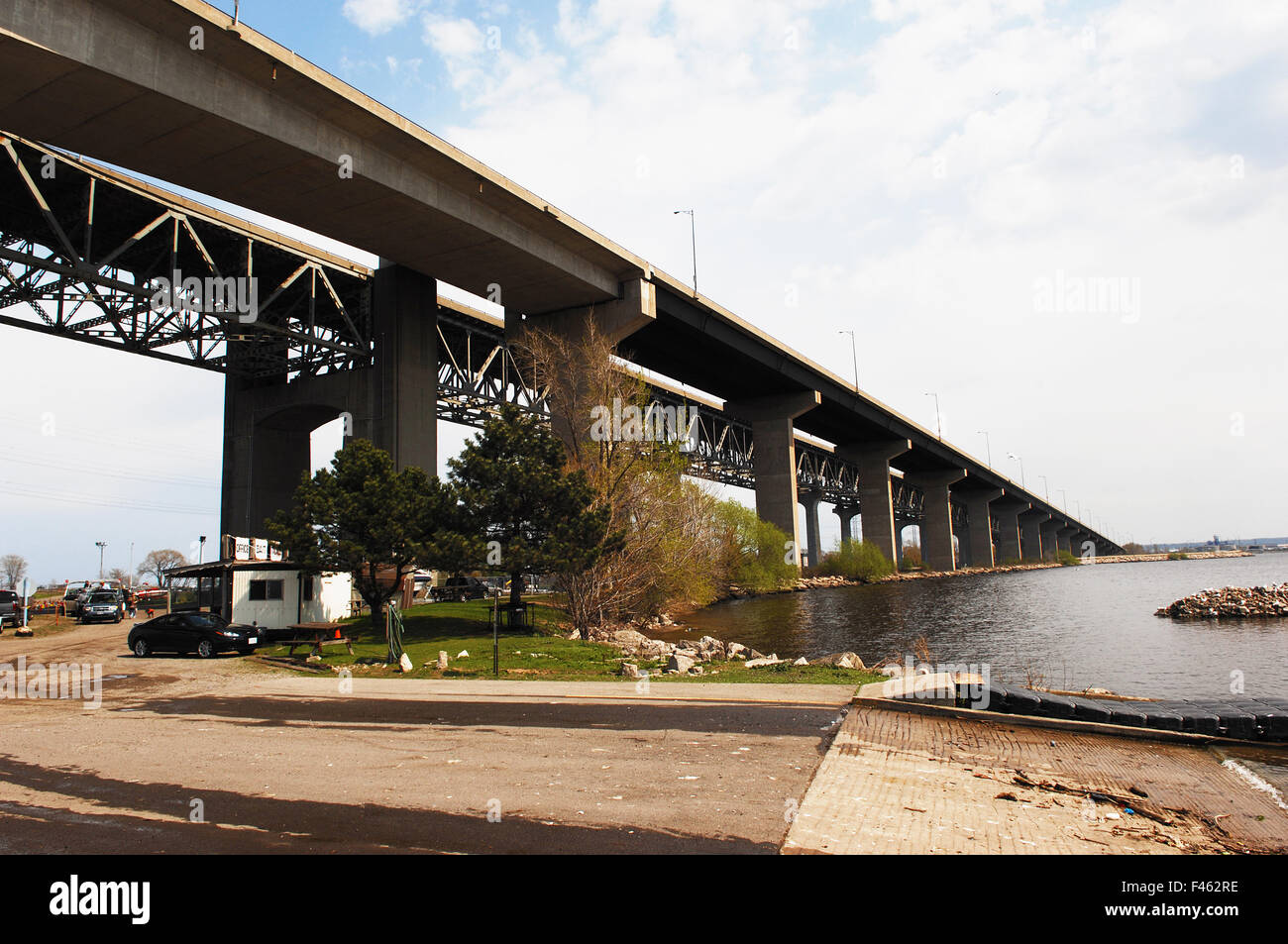 Highway over the canal Stock Photo - Alamy