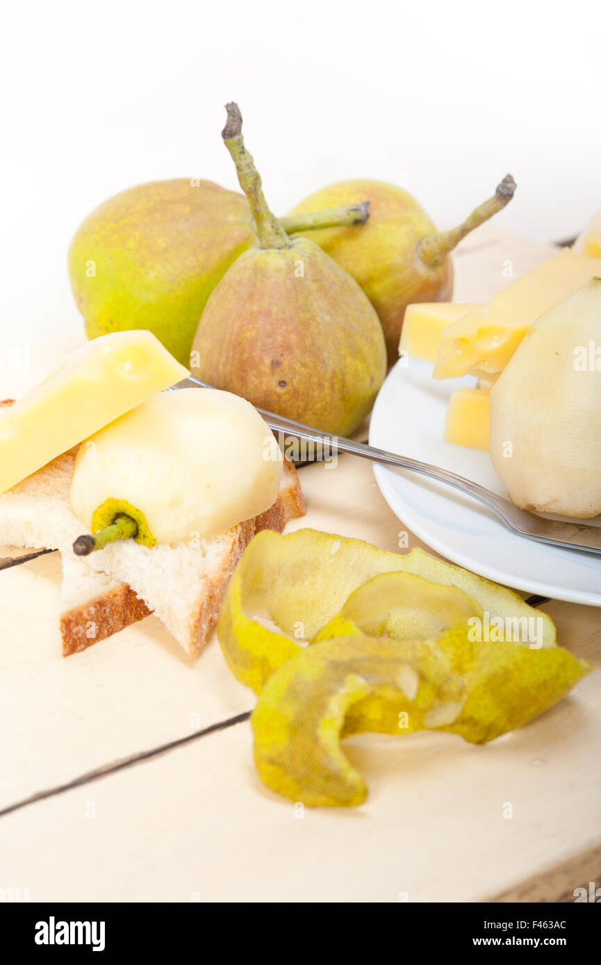 fresh pears and cheese Stock Photo - Alamy