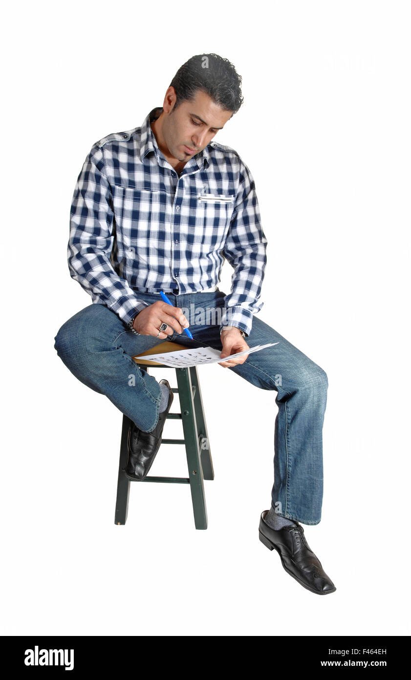 Young thinking man portrait Cut Out Stock Images & Pictures - Alamy