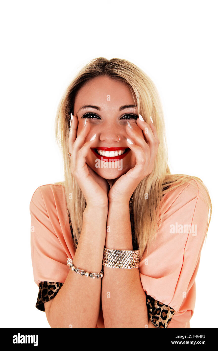 Happy girl smiling Stock Photo - Alamy