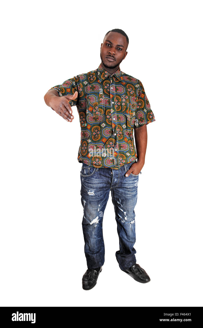 Black man shaking hand Stock Photo - Alamy