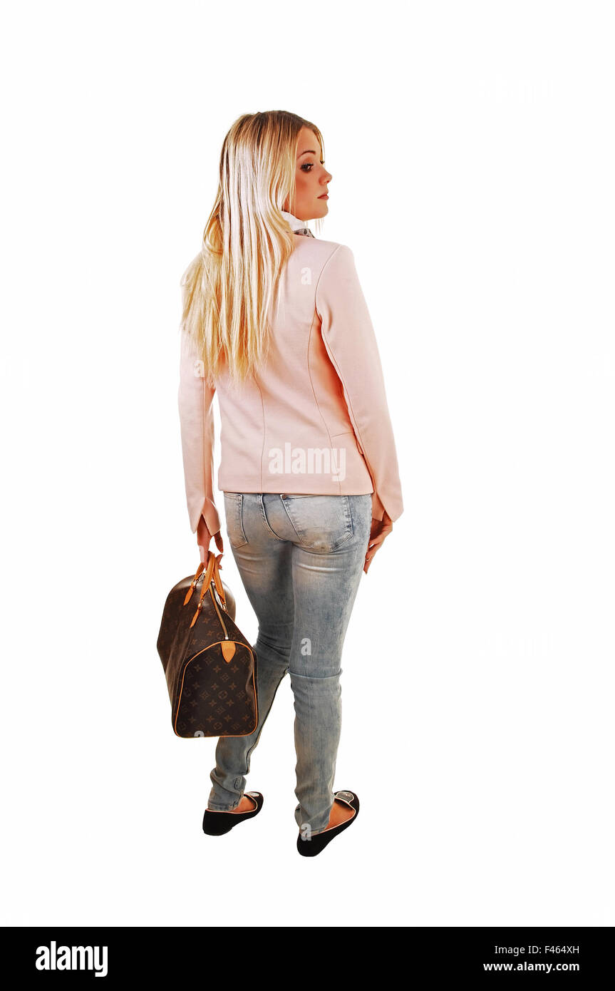 Girl standing from back Stock Photo - Alamy