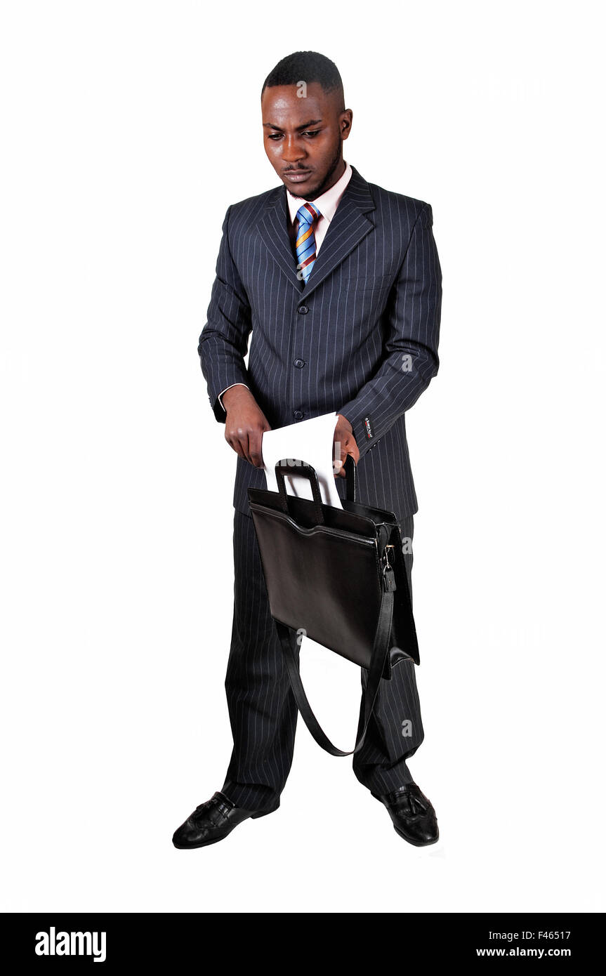 Black man briefcase Cut Out Stock Images & Pictures - Alamy