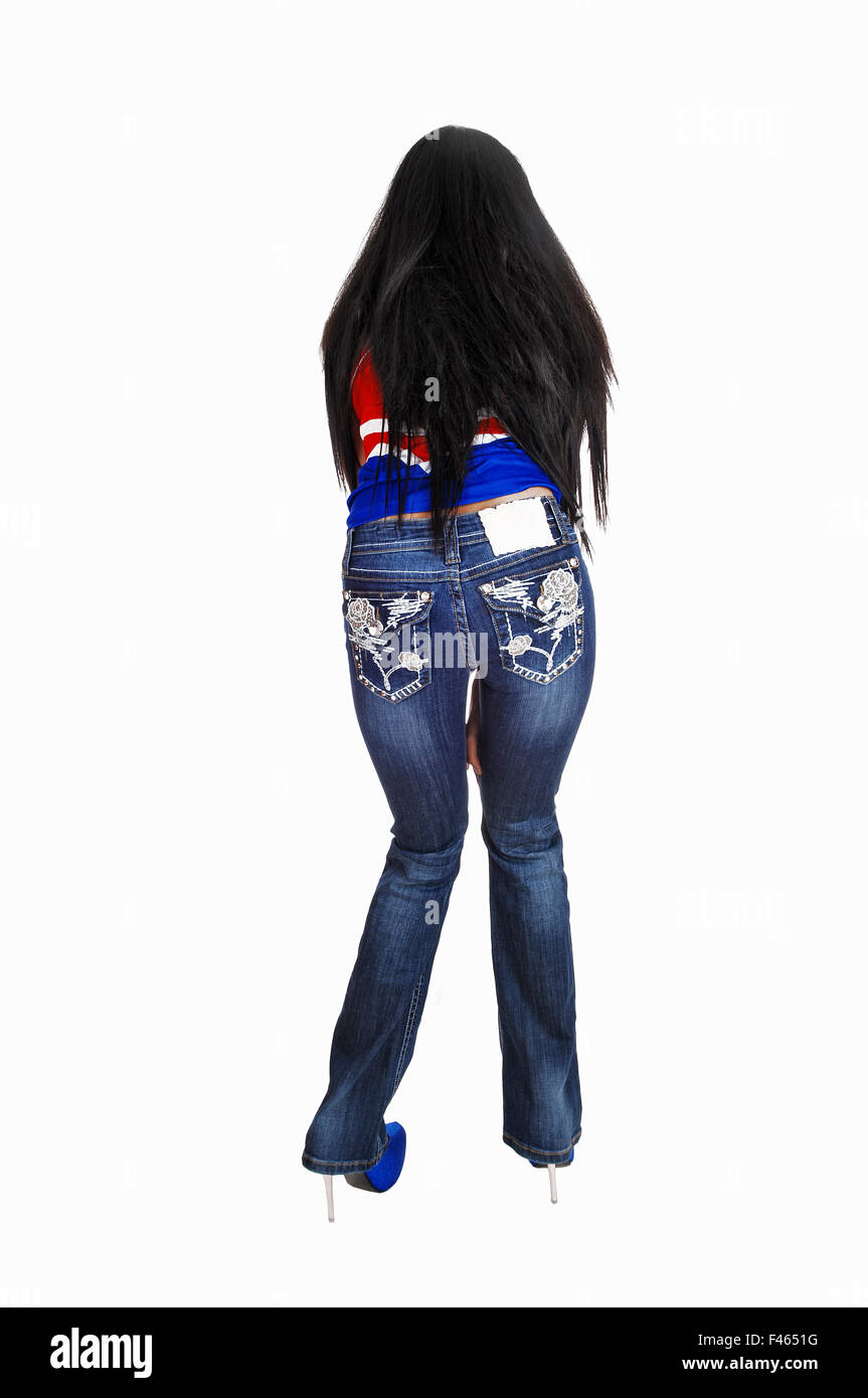 Attractive pretty cute skinny slim girl lady female hi-res stock ...