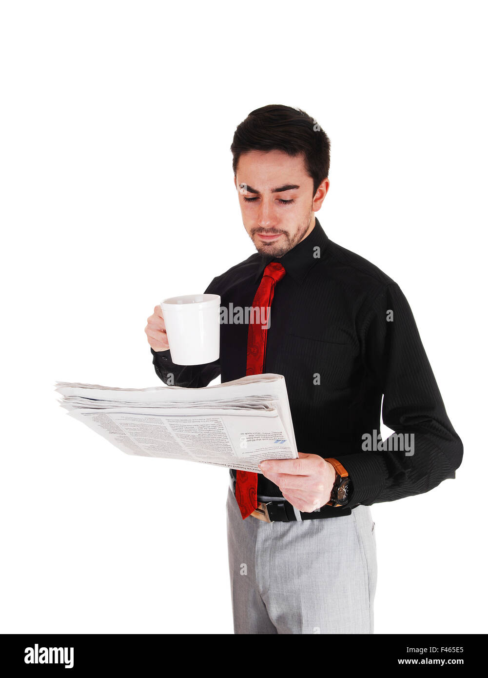 Reading the morning paper hi-res stock photography and images - Alamy