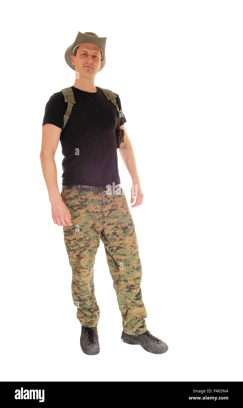 Standing soldier relaxed Stock Photo - Alamy