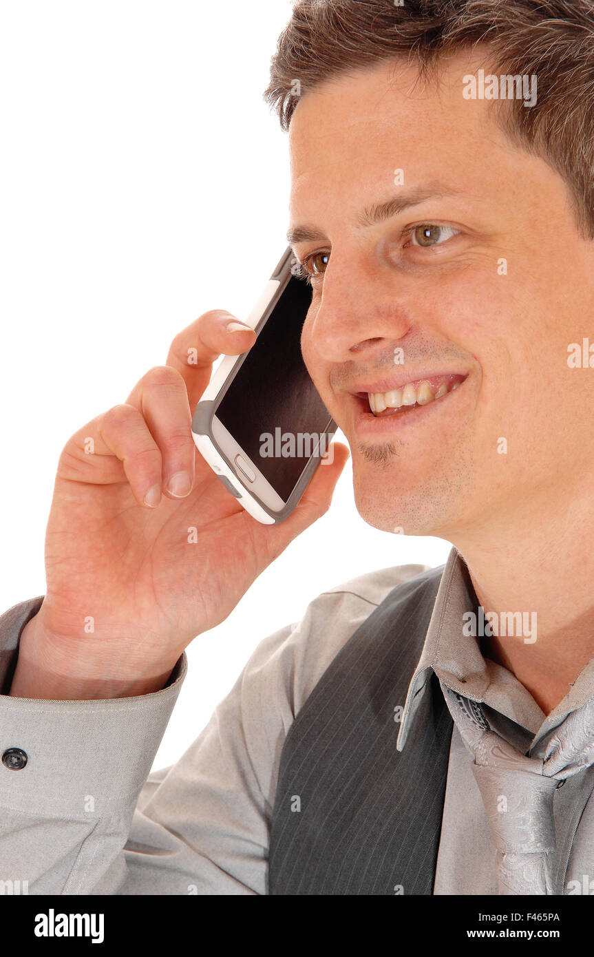 Cell phone young man closeup hi-res stock photography and images - Alamy