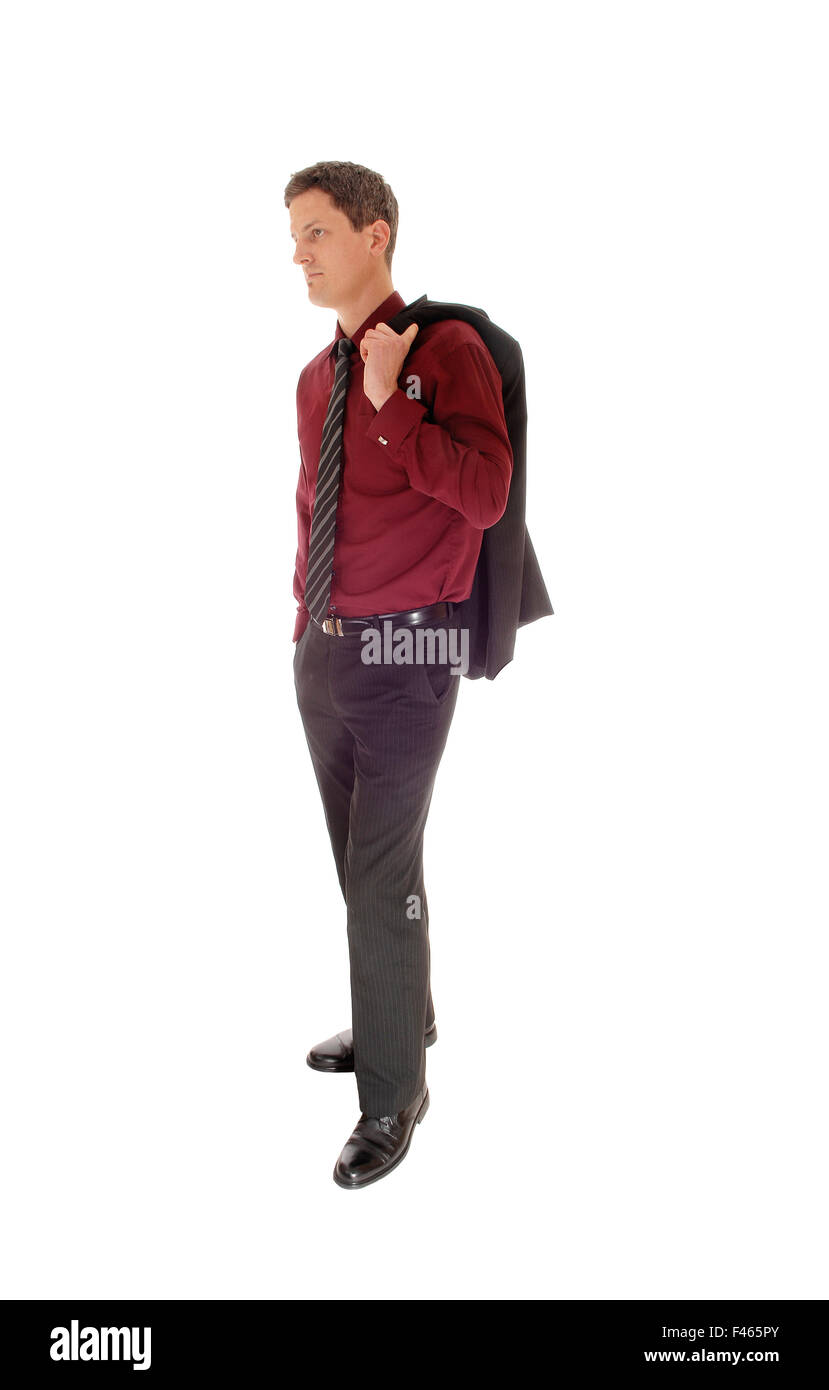 Man Standing Looking Over Shoulder