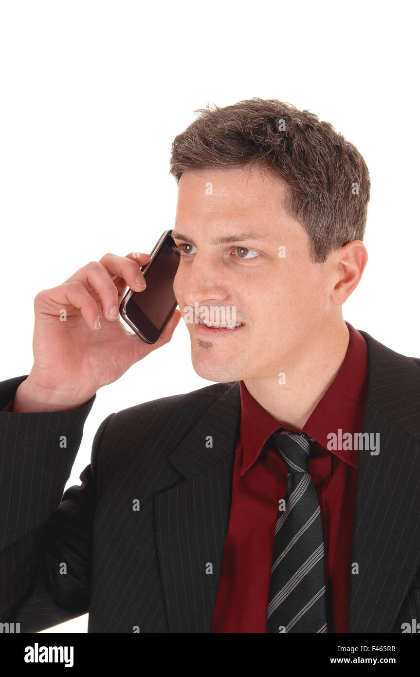 Man holding his cell phone Stock Photo - Alamy