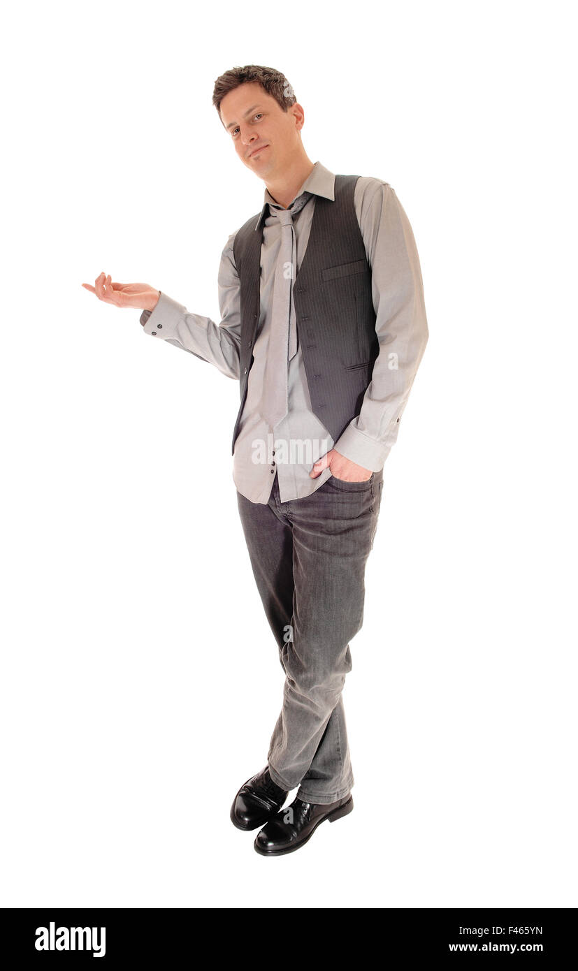 Portrait serious young casual man Cut Out Stock Images & Pictures - Alamy