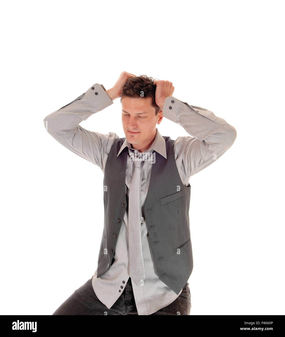 Man scratching his head Stock Photo - Alamy
