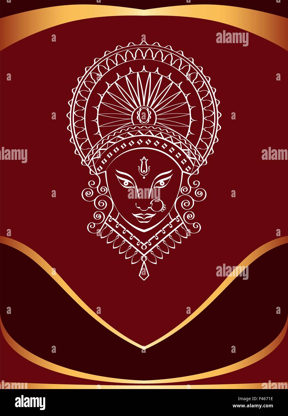 Durga Goddess of Power Vector Art Stock Vector Image & Art - Alamy