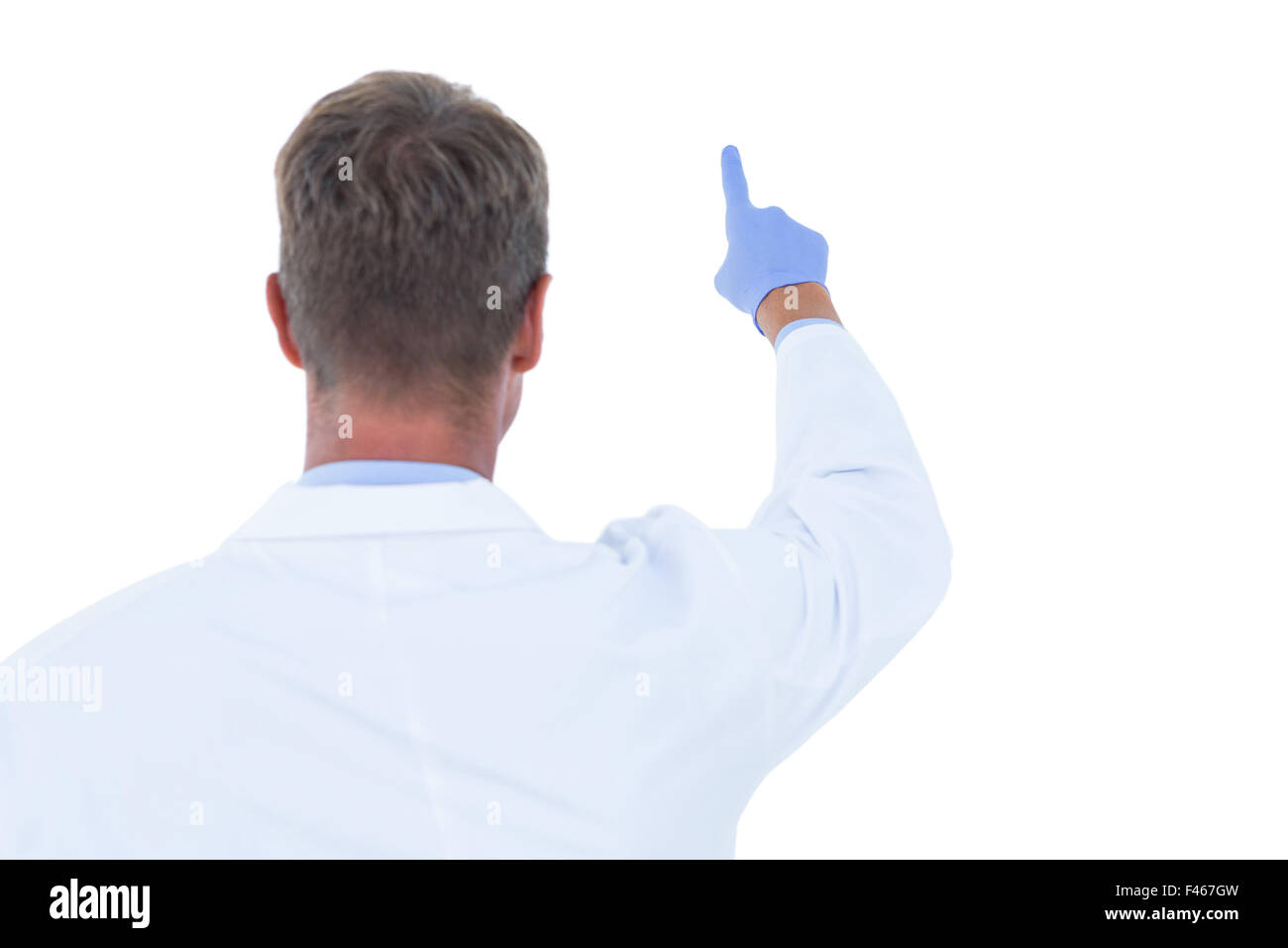 Doctor standing finger up hi-res stock photography and images - Alamy